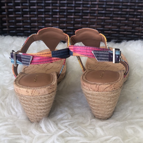 Alex Marie | Shoes | Alex Marie Multicolored Burdette Thong Espadrille Wedge Sandals | Poshmark